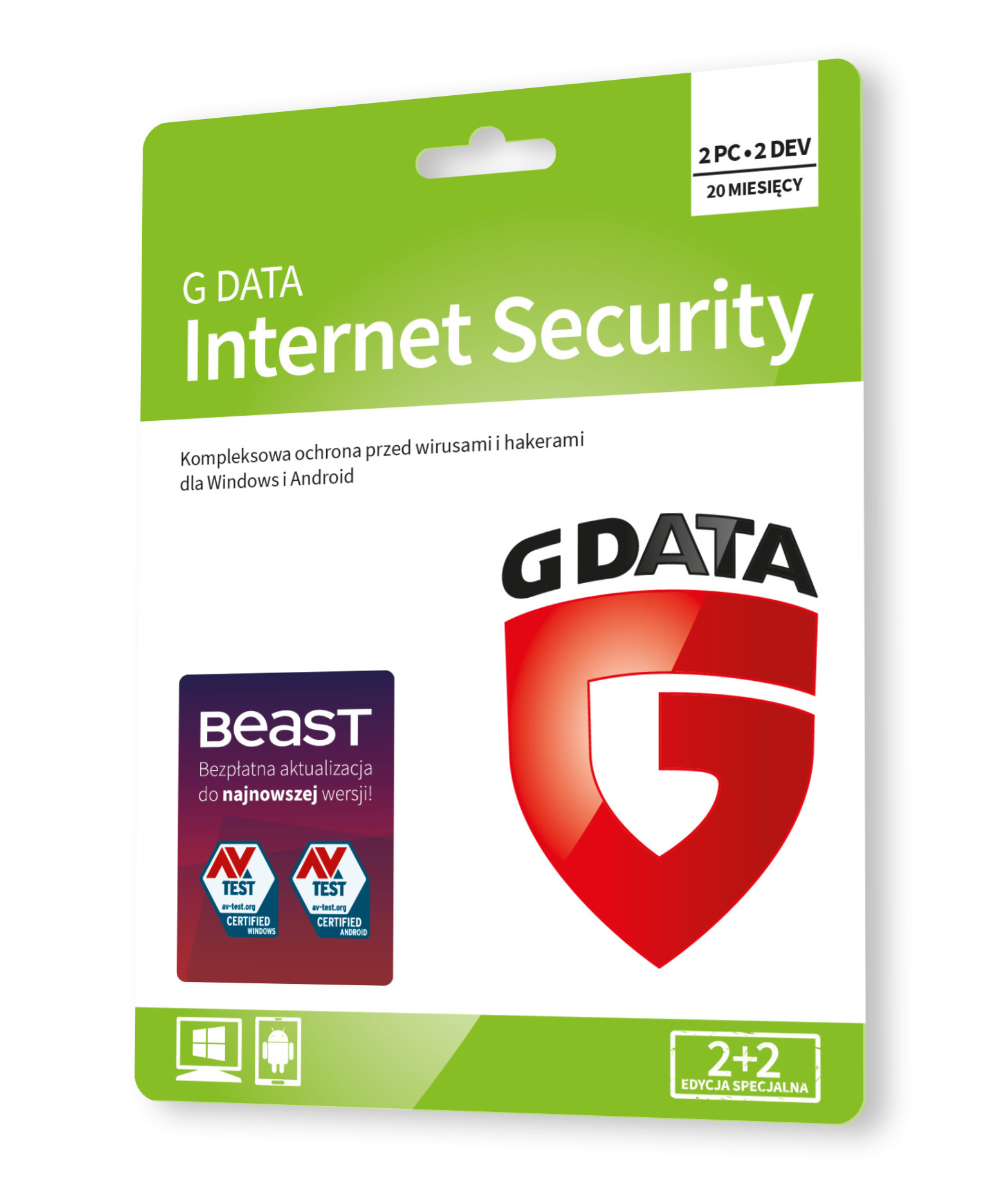 G Data Internet Security 2+2 (2 PC + 2 Androidy) 20 miesiecy - proline ...